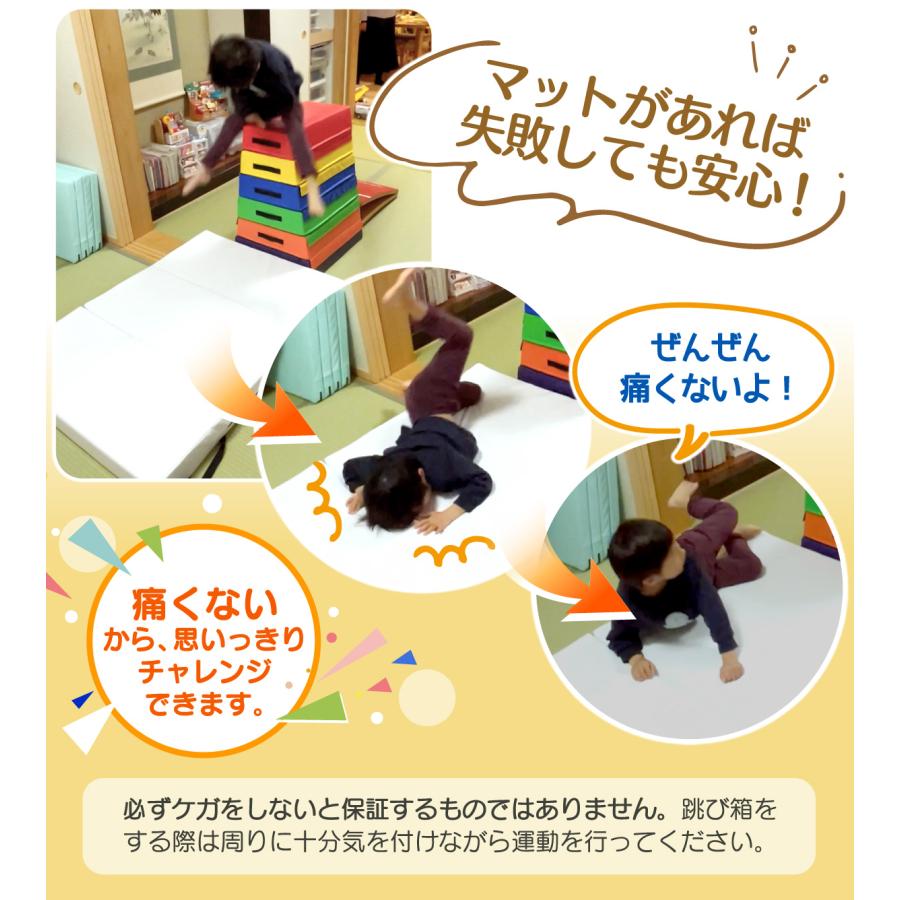 跳び箱 マット 極厚10cm 衝撃吸収 エバーマット クラッシュパッド 体操マット 運動 キッズ 子供 ボルダリングマット 軽量 とび箱 とびばこ 鉄棒 120×90×10cm :10-02 ...