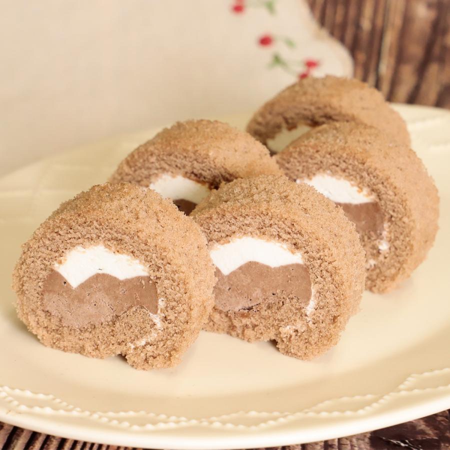 チョコレートロールケーキ 195g 20切れカット済み 冷凍 ケーキ チョコレート ミルク クリーム ふんわり デザート 甘味 スイーツ : SYUNSAI FOOD LABO - 通販 ...