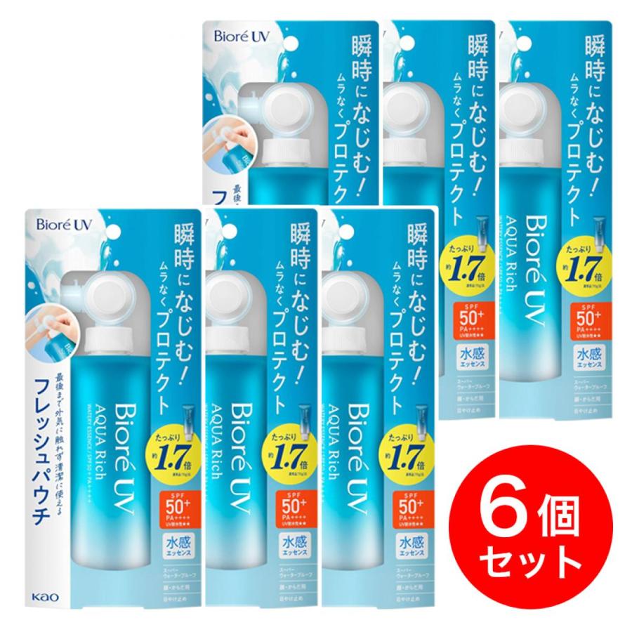 Biore 【まとめ買い】花王 ビオレ UV アクアリッチ ウォータリーエッセンス 120g×6個セット 日焼け止め SPF50+ PA++++ スーパーウォータープルーフ : ダイユーエイト ...