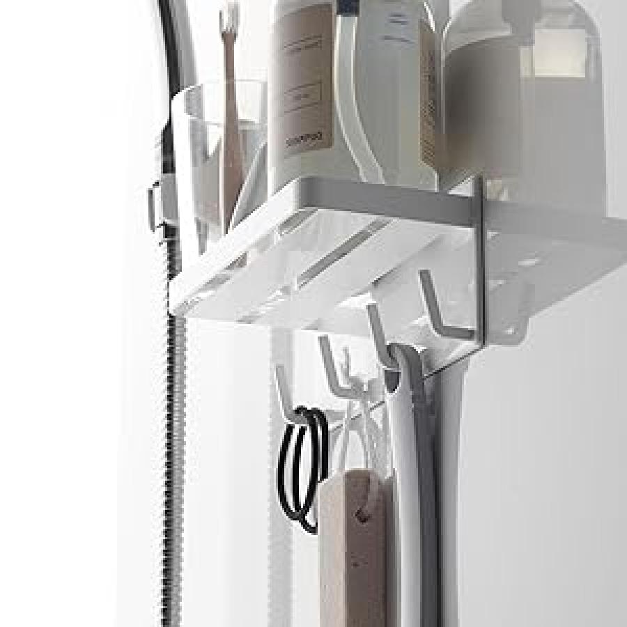 山崎実業 マグネット バスルーム ラック&フック ホワイト 浴室ラック 浴室収納 4236 : ダイユーエイト収納ナビ.com - 通販 - Yahoo!ショッピング