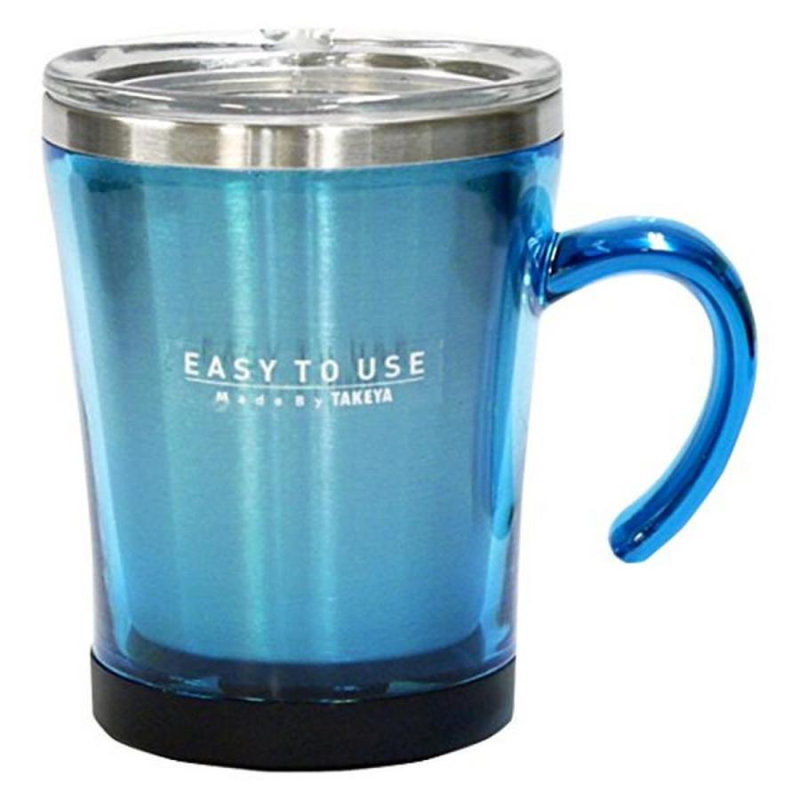 TAKEYA サードウェーブ 透明フタ付 ステンレス マグカップ ブルー 320ml 二重構造 保冷 保温 : ダイユーエイト収納ナビ.com - 通販 - Yahoo!ショッピング