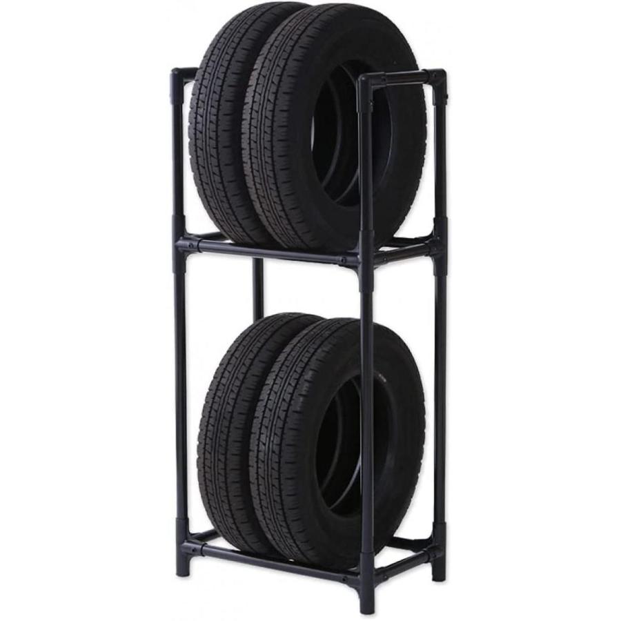 アイリスオーヤマ タイヤラック KTL-590 ブラック 耐荷重120kg 普通自動車用タイヤ4本【お客様組立】 : 4905009801497 : ダイユーエイト収納ナビ.com - 通販 ...