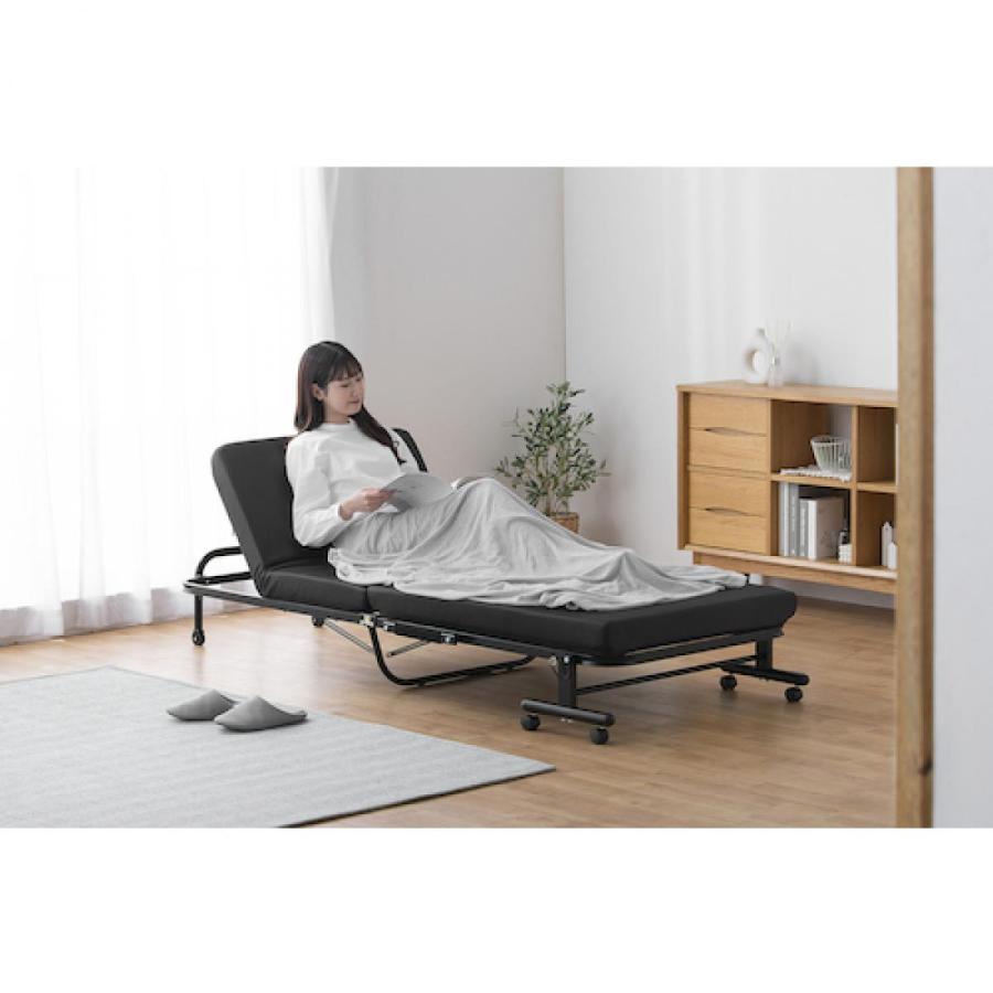 IRIS OHYAMA 【I】【代引不可】アイリスオーヤマ 折りたたみベッド 高反発マットレス セミシングル ブラック OTBSS-KR リクライニング 【北海道・沖縄・離島不可】 : ダイ ...