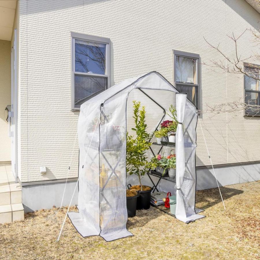 タカショー 大型 温室 ウォークイン 折りたたみ温室 GRH-F19 組立簡単 園芸 ビニールハウス ガーデニング 防寒 植物 畳める 越冬 Takasho : 4975149559039 ...