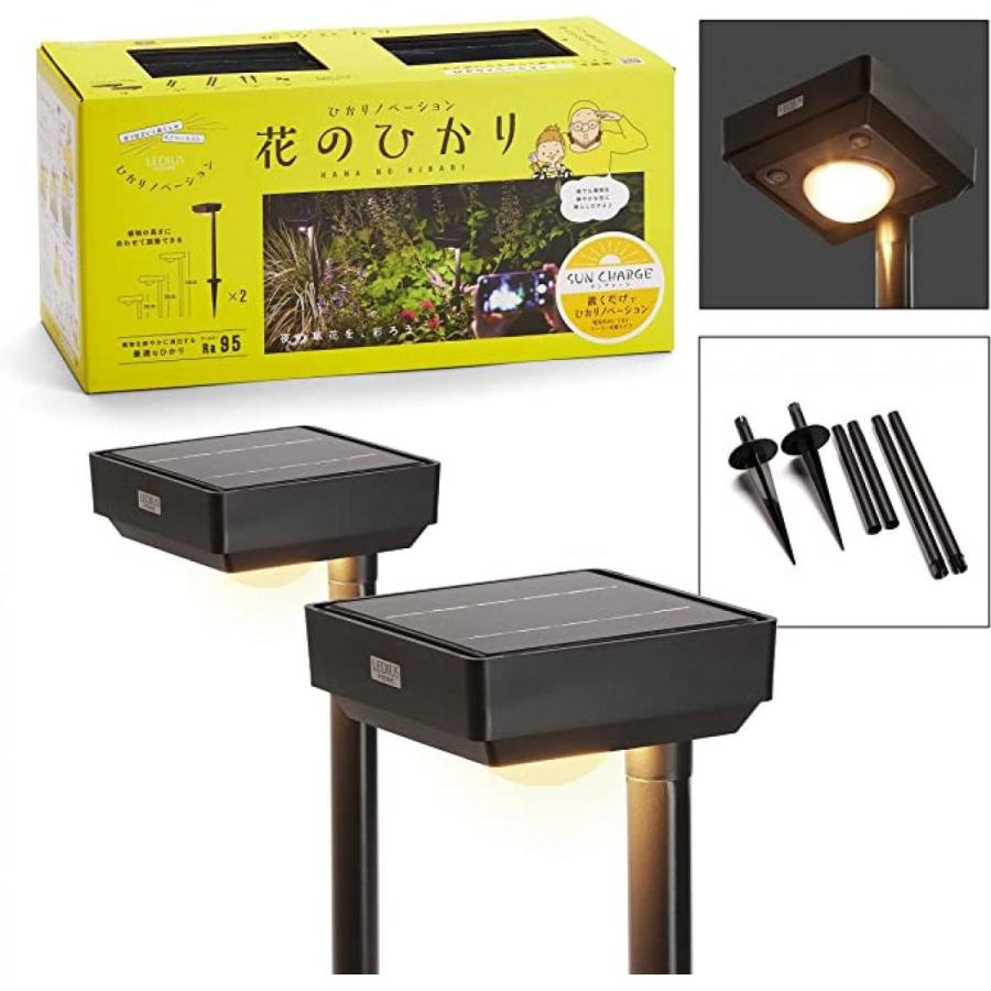 タカショー Takasho ソーラーライト ひかりノベーション SUNCHARGE 花のひかり 2個セット LGS-LH02P ブラック ライトアップ エコ : ダイユーエイト収納ナビ.com ...