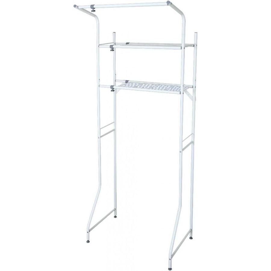 平安伸銅工業 SPLUCE 伸縮 ランドリーラック ハンガーバー付き ホワイト 幅60〜93cm L-2 ハンガーラック ランドリー ラック 脱衣所 収納 : 4977612643320 ...