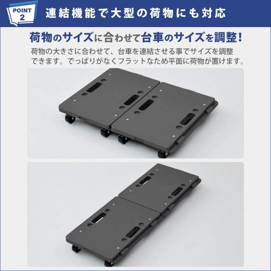 山善(YAMAZEN) ミニ平台車 タフミニ YRM-N50(GY) グレー 耐荷重100kg 縦横連結可能 スタッキング機能 キャリーカート : 4983771056451 : ダイユー ...