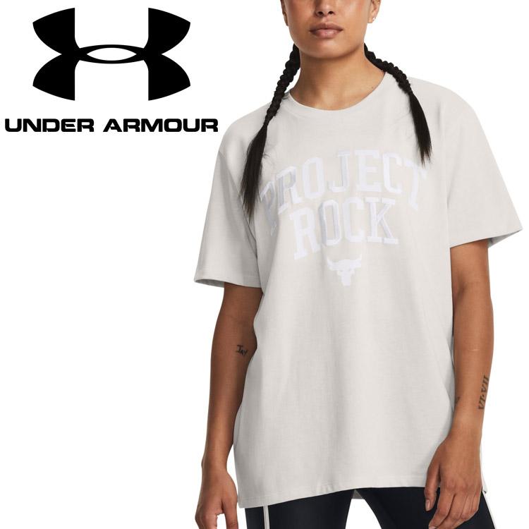 UNDER ARMOUR アンダーアーマー UAプロジェクトロック ヘビーウェイト キャンパス Tシャツ 1377449-114 レディース ...