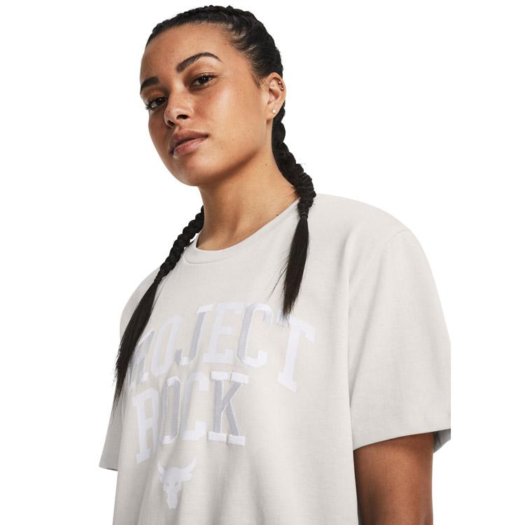 UNDER ARMOUR アンダーアーマー UAプロジェクトロック ヘビーウェイト キャンパス Tシャツ 1377449-114 レディース ...