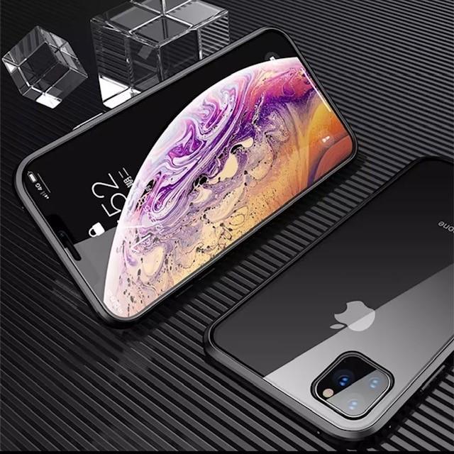 2 iPhone14 iPhone12Pro iPhone7 iPhone8 iPhone7Plus 8Plus アルミバンパー アルミ 強化ガラス ガラスフィルム 両面磁石 360°全面保護 ...