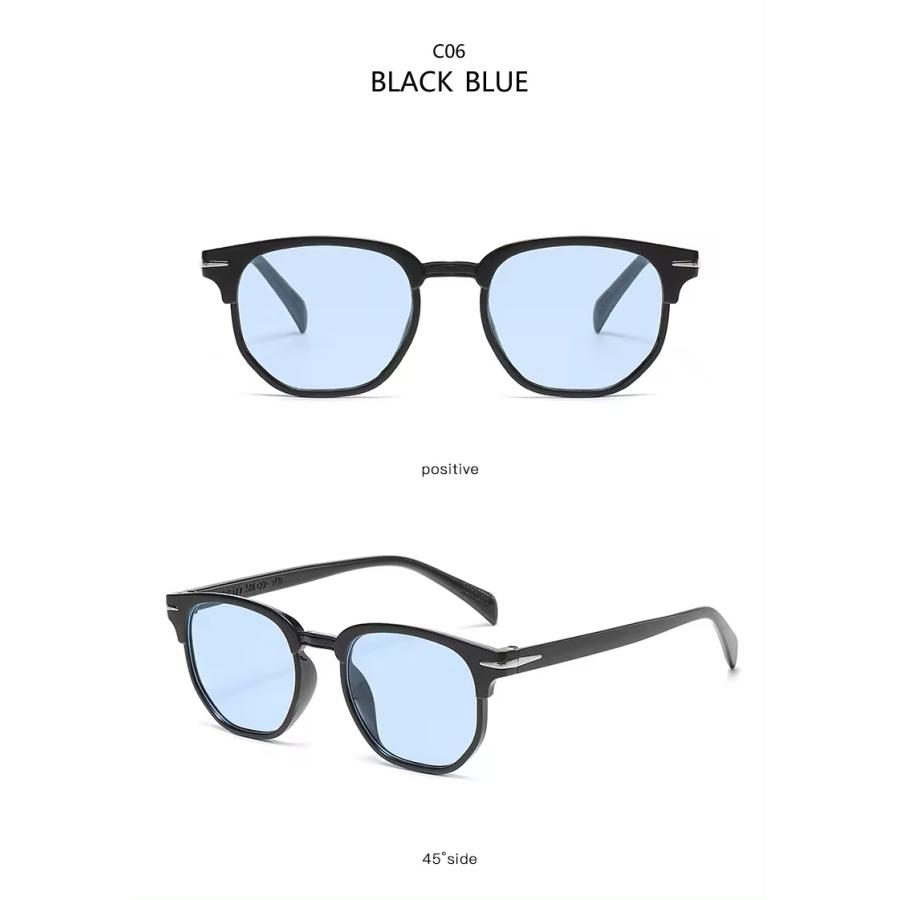 2 サングラス ボストン レンズ 伊達メガネ ボストンメガネ UV400 紫外線カット 目の保護 日焼け対策 男女兼用 メンズ レディース ブラック : T&A ストアー - 通販 ...