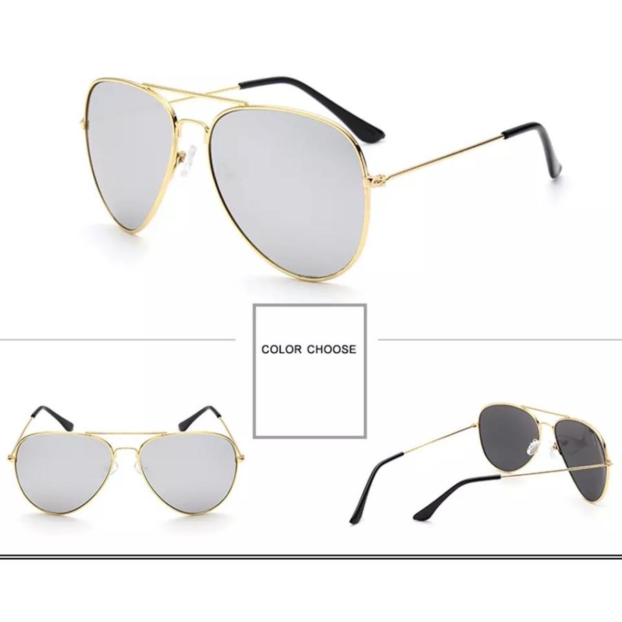 2 ティアドロップ サングラス ゴールド メガネ おしゃれ フレーム ミラーレンズ UV400 紫外線カット 日焼け対策 メンズレディース 銀 男女兼用 : T&A ストアー - 通販 ...