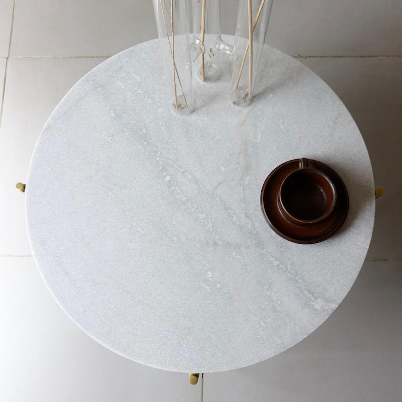 ZUIVER TIMPA MARBLE COFFEE TABLE センターテーブル 大理石 幅70cm ホワイト マーブル 北欧 円形 ...