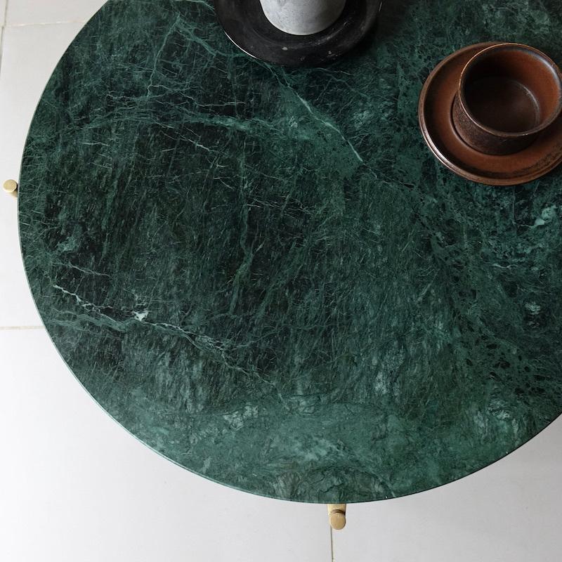 ZUIVER TIMPA MARBLE COFFEE TABLE センターテーブル 大理石 幅70cm グリーン マーブル 北欧 円形 ...