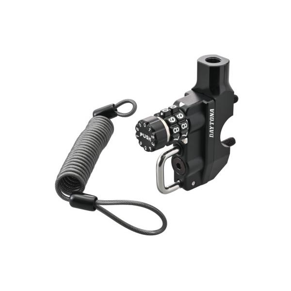 DAYTONA（バイク用品） DAYTONA (デイトナ) ダイヤルヘルメットホルダー マスターシリンダークランプタイプ（ミラーホルダー付き ...