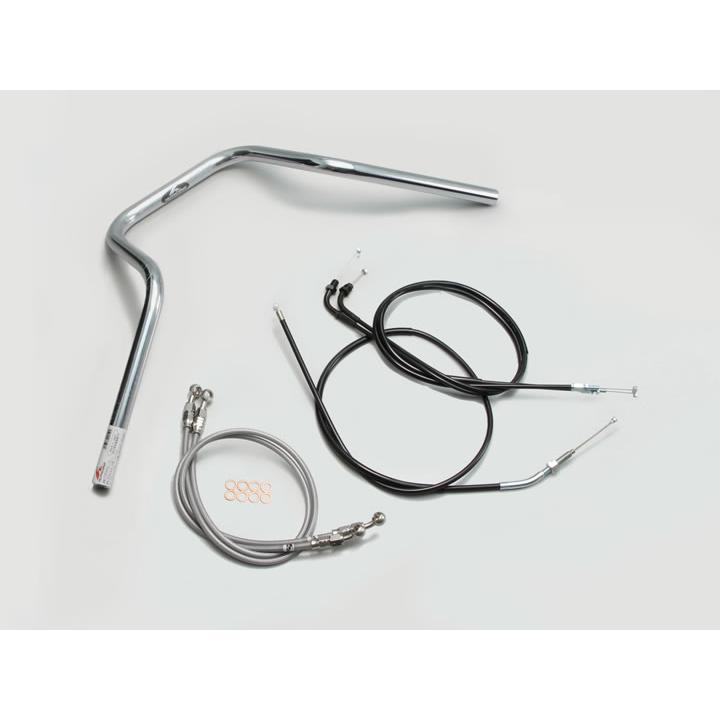 HURRICANE ハリケーン POLICE 5型 ハンドルSET CB400SF vtecRevo（08-13 NC42）ABS無車 クロームメッキ H008-069C : 2輪・4輪用品の ...