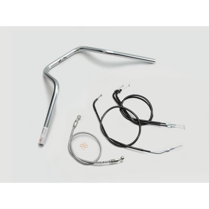 HURRICANE ハリケーン POLICE 5型 ハンドルSET VTR250/LD（09-17 MC33-1300001-）(FI車) クロームメッキ H013-069C : 2輪・4輪用 ...