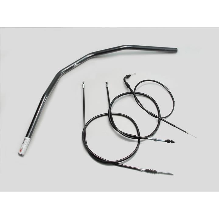 HURRICANE ハリケーン スーパートラッカー ハンドルSET エイプ50 (01-07) エイプ100 (02-16 HC07/13) ドラム車 ブラック H020-032B : 2輪 ...