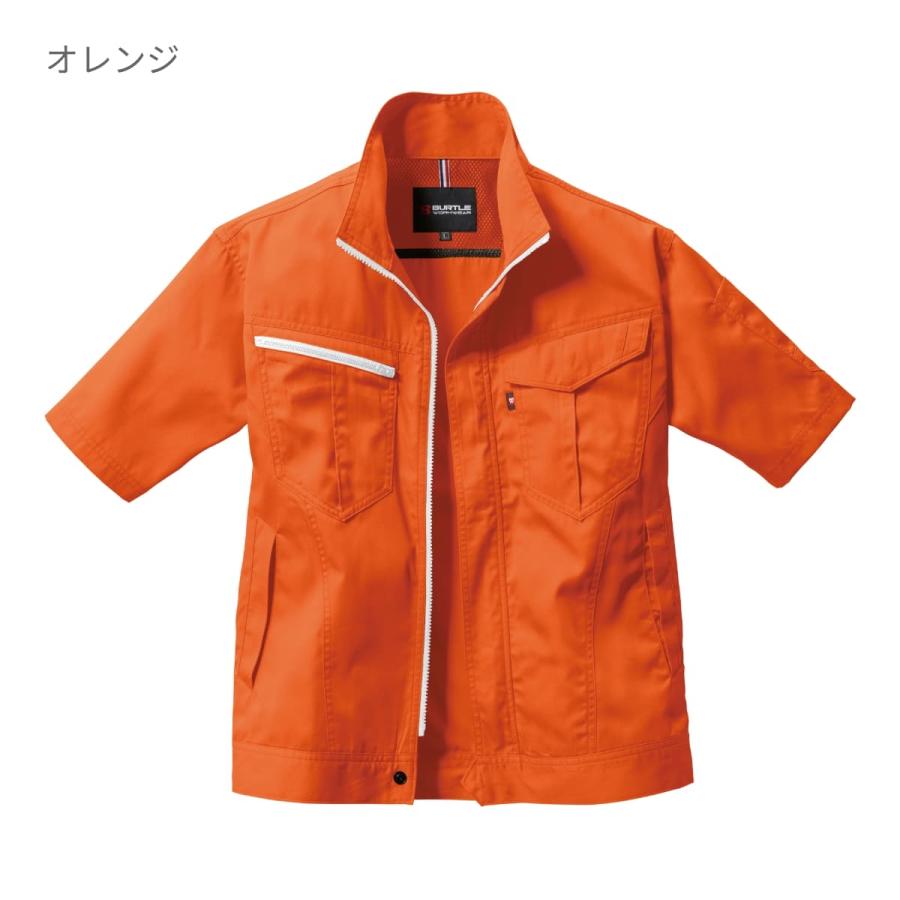 ブルゾン メンズ 無地 BURTLE バートル 半袖 ジャケット(ユニセックス)[6081シリーズ] 6082 男性 男性用 作業服 作業着 仕事 ワークウェア 綿 SS-LL :bl-01t ...