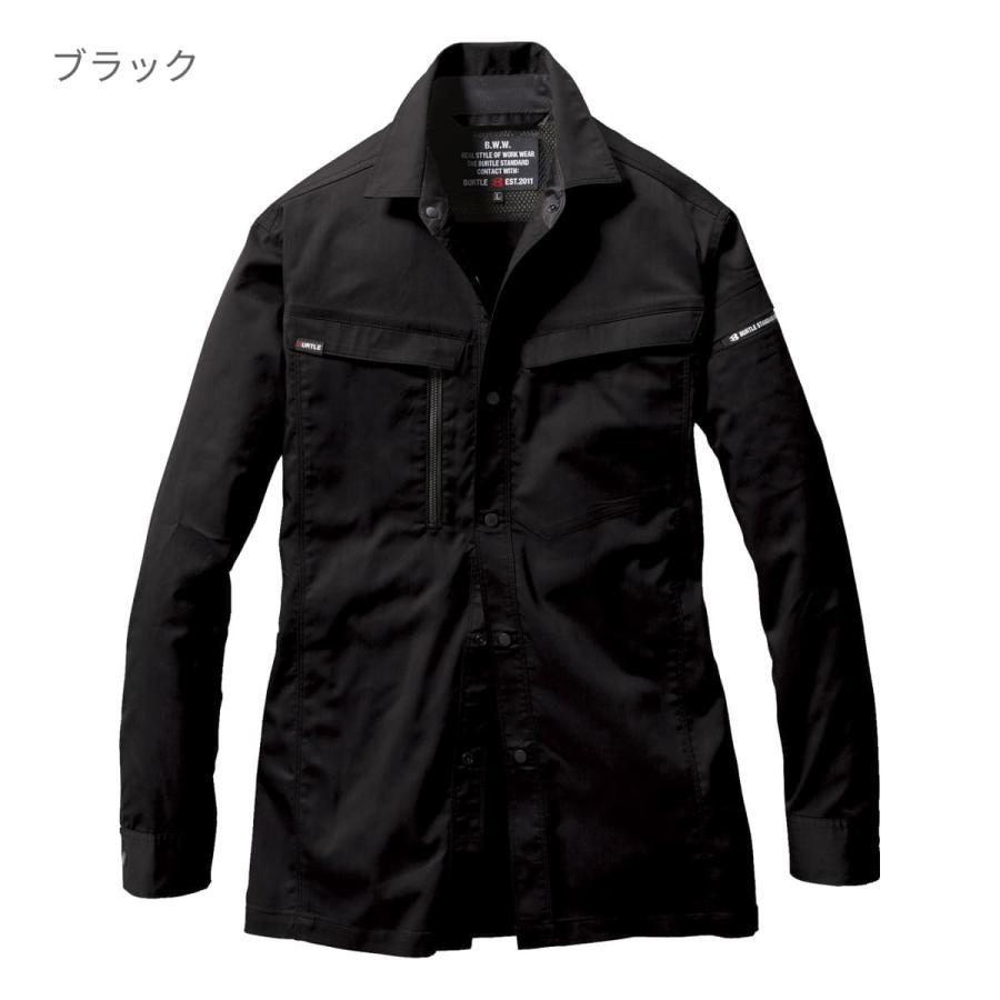 BURTLE シャツ メンズ 無地 バートル 長袖シャツ（ユニセックス）[6211シリーズ] 6215 男女兼用 ジャケット 作業服 作業着 作業 仕事 ワークウェア 定番 S-LL : 無地 ...