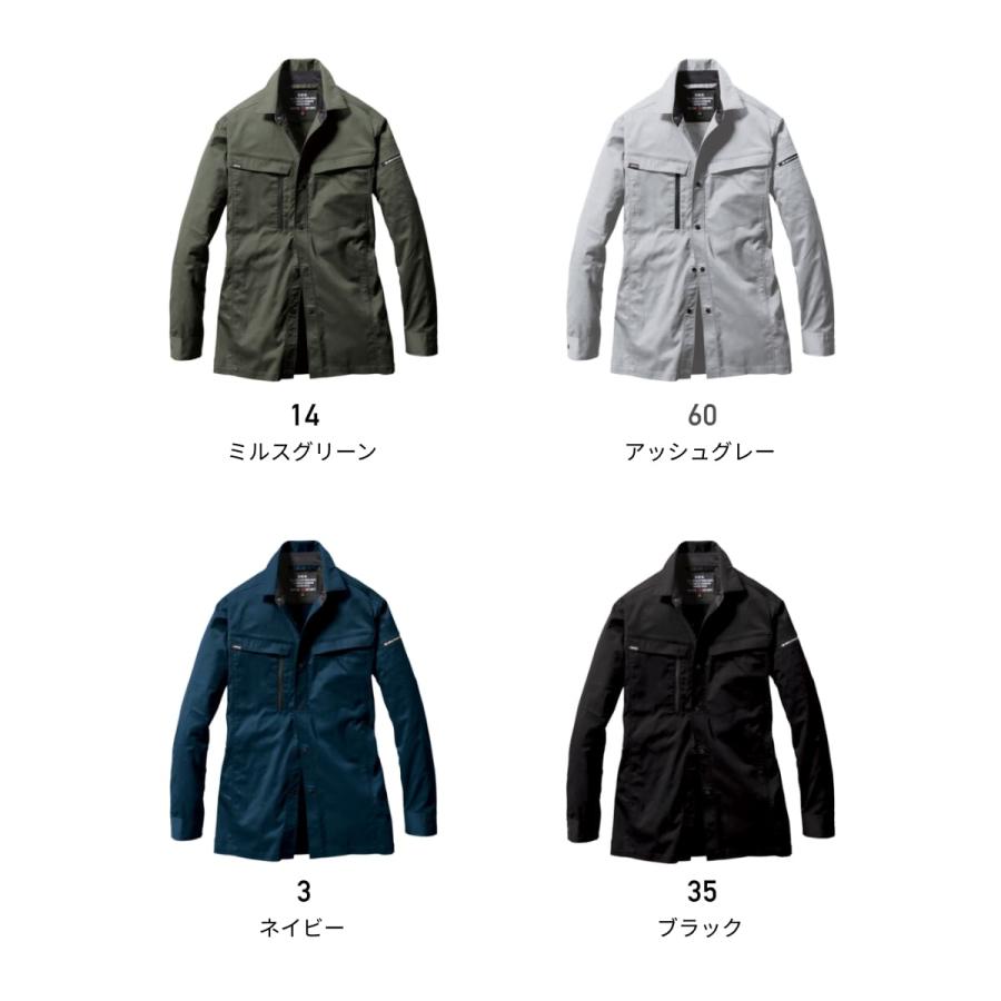 BURTLE シャツ メンズ 無地 バートル 長袖シャツ（ユニセックス）[6211シリーズ] 6215 男女兼用 ジャケット 作業服 作業着 作業 仕事 ワークウェア 定番 S-LL : 無地 ...