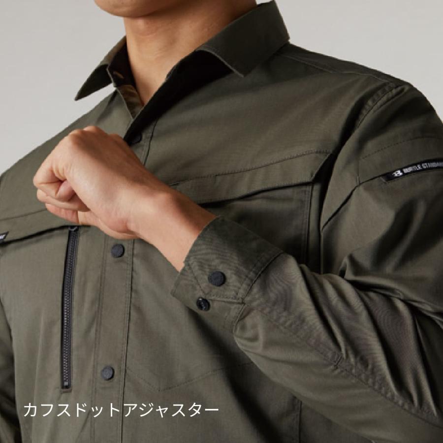 BURTLE シャツ メンズ 無地 バートル 長袖シャツ（ユニセックス）[6211シリーズ] 6215 男女兼用 ジャケット 作業服 作業着 作業 仕事 ワークウェア 定番 S-LL : 無地 ...