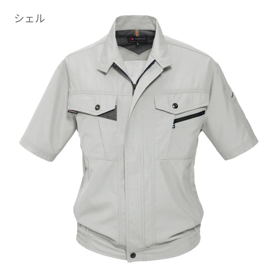 BURTLE ブルゾン メンズ 無地 バートル 半袖ブルゾン[7061シリーズ] 7062 男女兼用 ユニセックス 作業服 作業着 仕事 制服 超吸水速乾 防汚加工 制電ケア S-LL ...