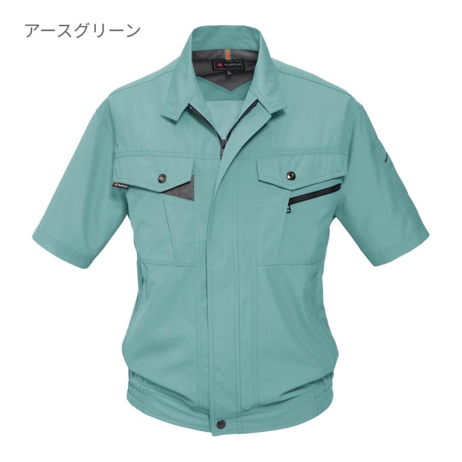 BURTLE ブルゾン メンズ 無地 バートル 半袖ブルゾン[7061シリーズ] 7062 男女兼用 ユニセックス 作業服 作業着 仕事 制服 超吸水速乾 防汚加工 制電ケア S-LL ...