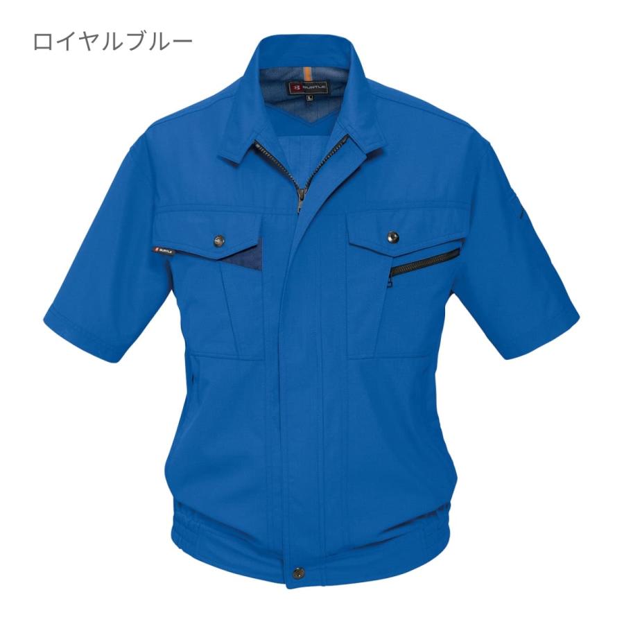 BURTLE ブルゾン メンズ 無地 バートル 半袖ブルゾン[7061シリーズ] 7062 男女兼用 ユニセックス 作業服 作業着 仕事 制服 超吸水速乾 防汚加工 制電ケア S-LL ...