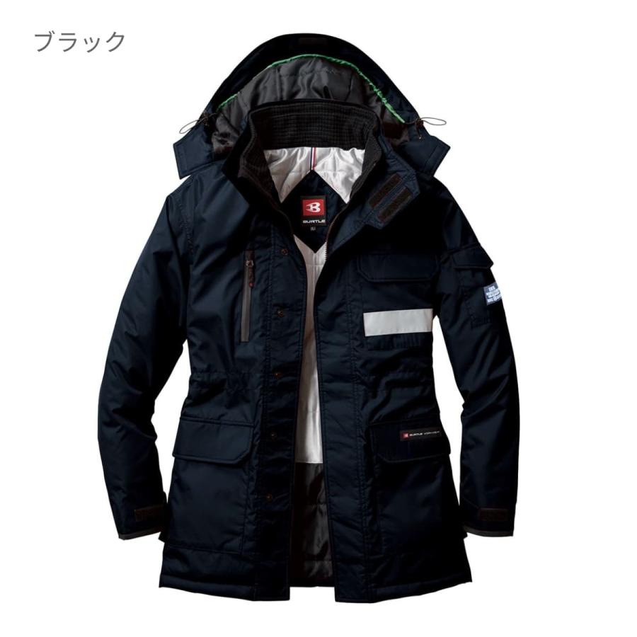 BURTLE アウター メンズ 無地 バートル 防寒 コート (大型フード付き) (ユニセックス)[7210シリーズ] 7211 男女兼用 レディース 作業服 作業着 SS-LL : 無地T ...