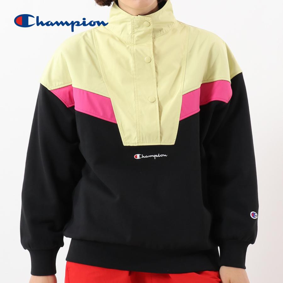 Champion ジャケット レディース チャンピオン SNAP SWEATSHIRT cw-r011 異素材 MIX ポリエステル スウェット : 無地Tシャツ Tshirt.st - 通販 ...