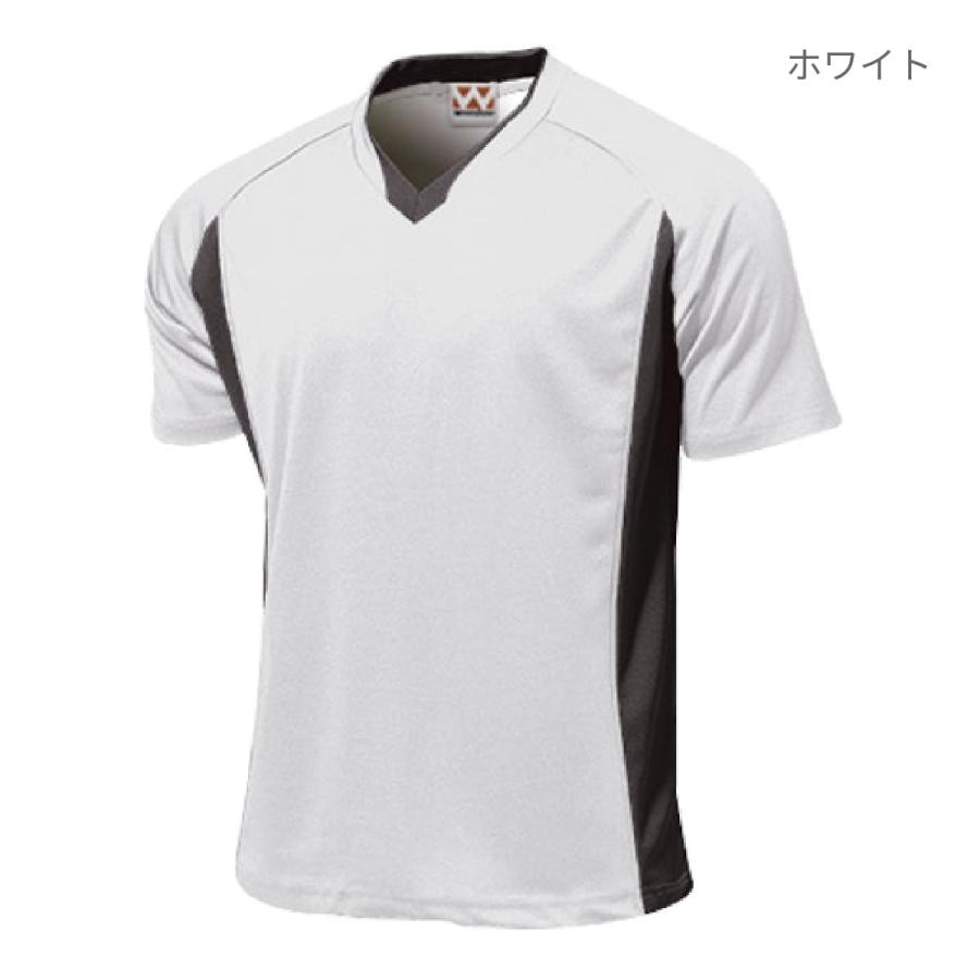 ドライ tシャツ メンズ 半袖 wundou ウンドウ ベーシックサッカーシャツ P1910 吸汗 速乾 フットサル 練習着 部活 試合用 ストライプライン ユニフォーム S-XXL : wd ...