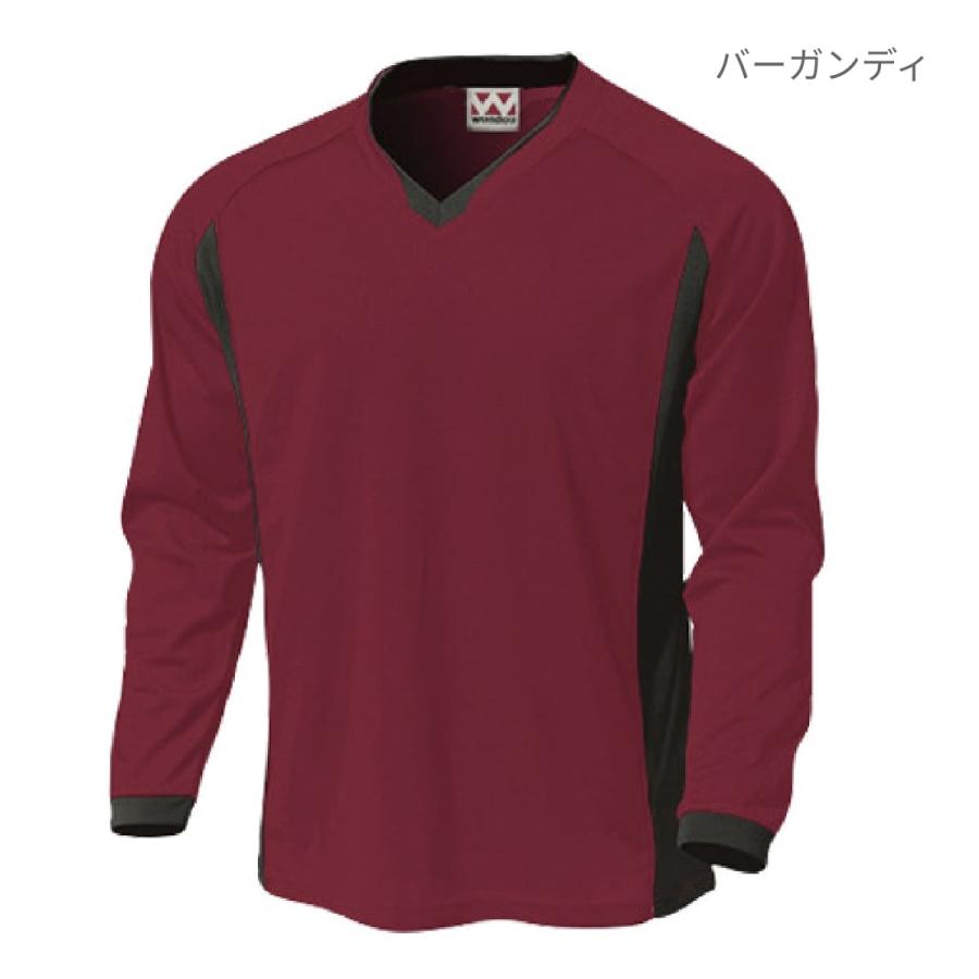 ドライ ロンt メンズ 長袖 wundou ウンドウ ベーシックロングスリーブ サッカー シャツ P1930 男女兼用 吸汗 速乾 フットサル 練習着 部活 試合用 ユニフォーム : 無地T ...