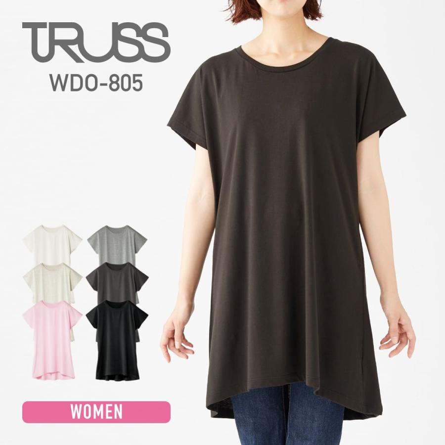 ワンピース レディース 半袖 TRUSS トラス 4.3オンス ウィメンズ ドルマン wdo-805 体型カバー ブラック グレー オフホワイト ピンク など : 無地Tシャツ Tshirt ...