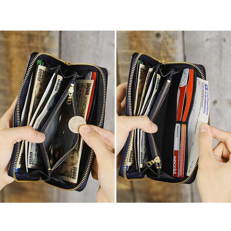 アジリティ アッファ ラウンドファスナー 長財布 メンズ AGILITY 本革