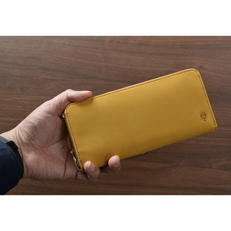 長財布 ラウンドファスナー メンズ 本革 Bianchi brina ヌバック