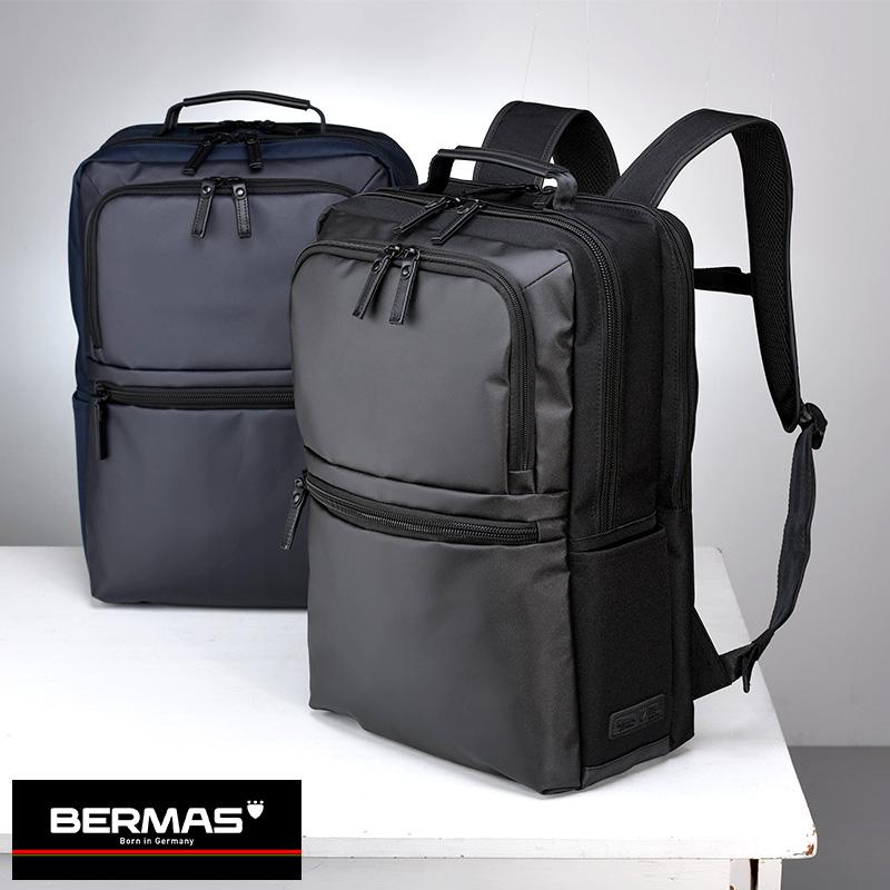ビジネスバッグ メンズ 30代 BERMAS 大容量ビジネスリュック BAUER GEHEN A4 ノートPC収納 折り畳み傘 ペットボトル シンプル 鞄 かばん : メンズ ...