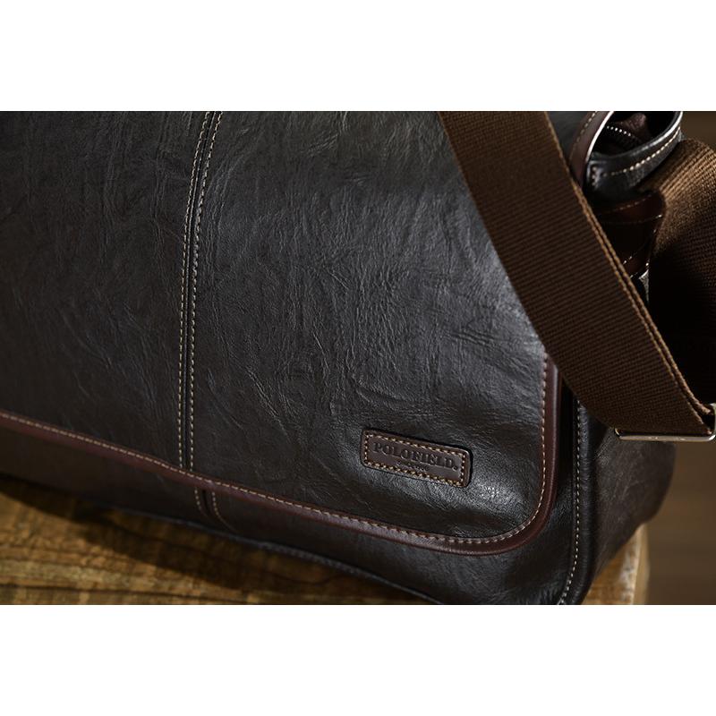 ショルダーバッグ メンズ 横型 POLOFIELD フラップショルダーバッグ