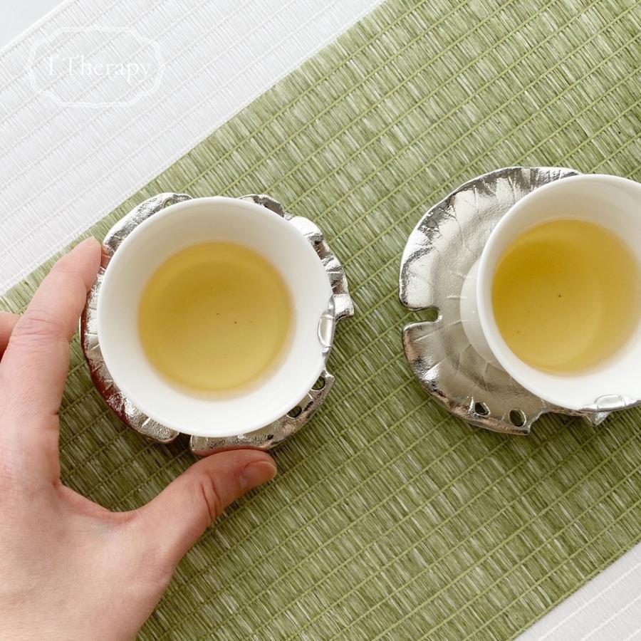 錫 ティートレイ 茶托 茶たく シルバートレー （ 蓮の葉 ） : t242 : お茶と暮らしのティーセラピー - 通販 - Yahoo!ショッピング