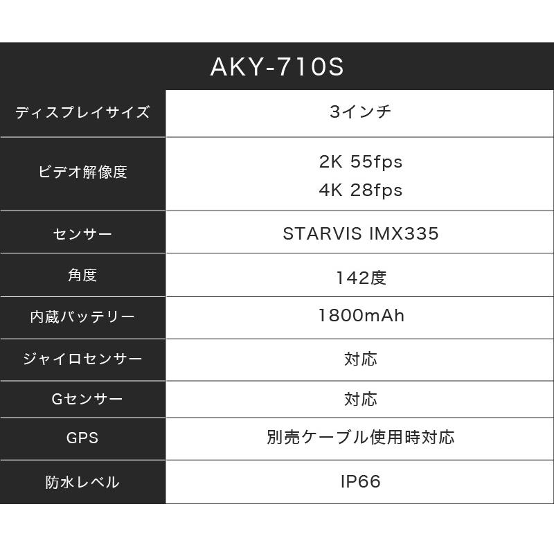 ドライブレコーダー ドラレコ バイク 自転車 小型 2輪 充電式 防水 AKEEYO AKY-710S USB 高画質 ミラー ヘルメット モバイルバッテリー 簡単 : TA-Creative ...