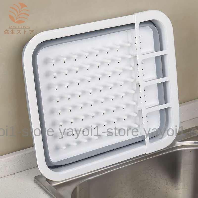 水切りラック 水切りかご 折りたたみ キッチン用品 流し台 食器乾燥 コンパクト 水切りバスケット 省スペース キッチン収納 雑貨 台所用品 グレー : 旅とびshokin - 通販 ...