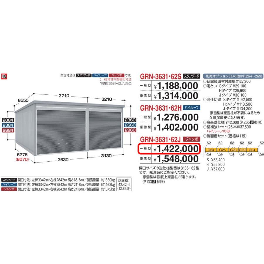 【関西限定！配送のみ お客様組立品】イナバ物置 ガレージ ガレーディア GRN-3631・62J ジャンボ 一般型 車庫 イナバガレージ : タックオンライン ヤフー店 - 通販 ...