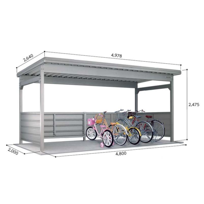 ヨドコウ ヨド自転車置場 KWAU-4826 豪雪型 基本棟【お客様組立品】 : タックオンライン ヤフー店 - 通販 - Yahoo!ショッピング
