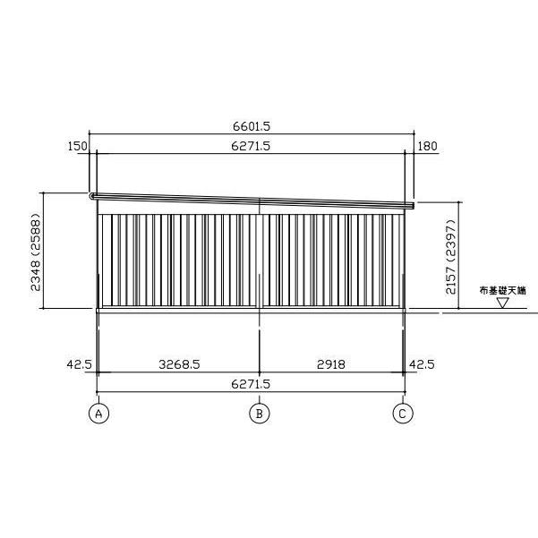 ヨドコウ ヨドガレージ VGC-3062H+VKC-2862H 標準+オープンスペース型 背高Hタイプ【一般型】※お客様組立品 : vgc-3062h-vkc-2862h : タックオンライン ...