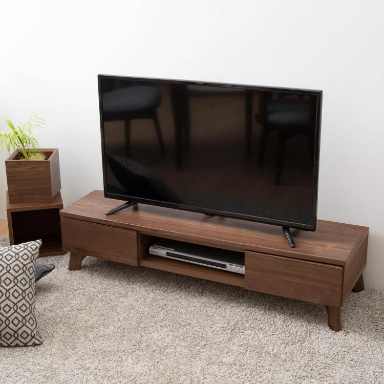 tac INTERIOR テレビ台 テレビボード 幅 120 cm ローボード 回転天板 首振り 脚付き おしゃれ 北欧 120cm 完成品 収納 リビングボード 木製 TVボード 回転 回る ...