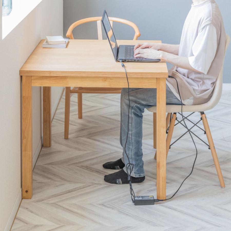 tac INTERIOR ダイニングテーブル 2人用 北欧 おしゃれ 小さめ 80cm 幅 ホワイトオーク Japandi ジャパンディ 食卓 テーブル コンセント付き : tac ...