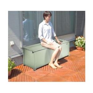 GREEN LIFE アルミベンチストッカー 144 ABS-144P ミントグリーン (南京錠取付可能) 縁台 組立式 グリーンライフ [収納ベンチ ABS-144Nの後継] : ザ ...