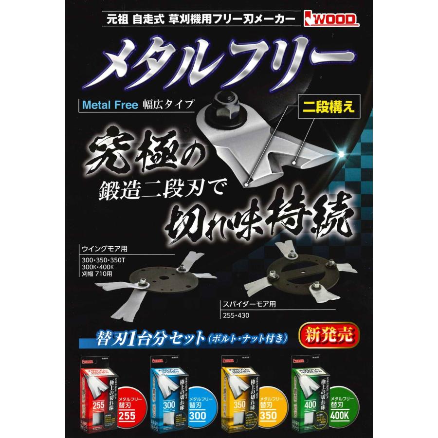 アイウッド 98314 メタルフリー255替刃 1台分セット (適応機種:アイウッドメタルフリー255/430 ニューフリースパイダー/フリー ...