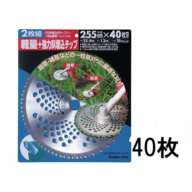 (40枚組特価) キンボシ GS 斜埋込式チップソー 255mm×40P 210429 ゴールデンスター (2枚組×20セット) (zsテ) : ザ・タッキーYahoo!店 - 通販 ...