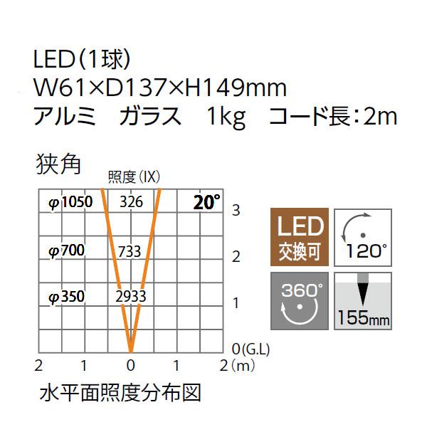 タカショー ガーデンアップライト ルーメック 100V 100V M 狭角 スパイク付 (HFE-D87K 70505400) ブラック : ザ・タッキーYahoo!店 - 通販 ...